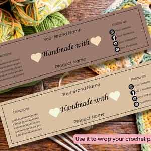 Editable Wrap Label Canva Template Kitchen Cloth Wrap Printable Product ...