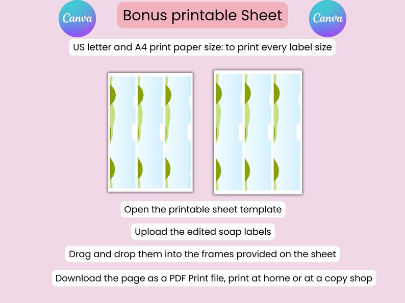 Editable Soap Label Canva Template | Soap Bar Wrapper | Handcrafted ...
