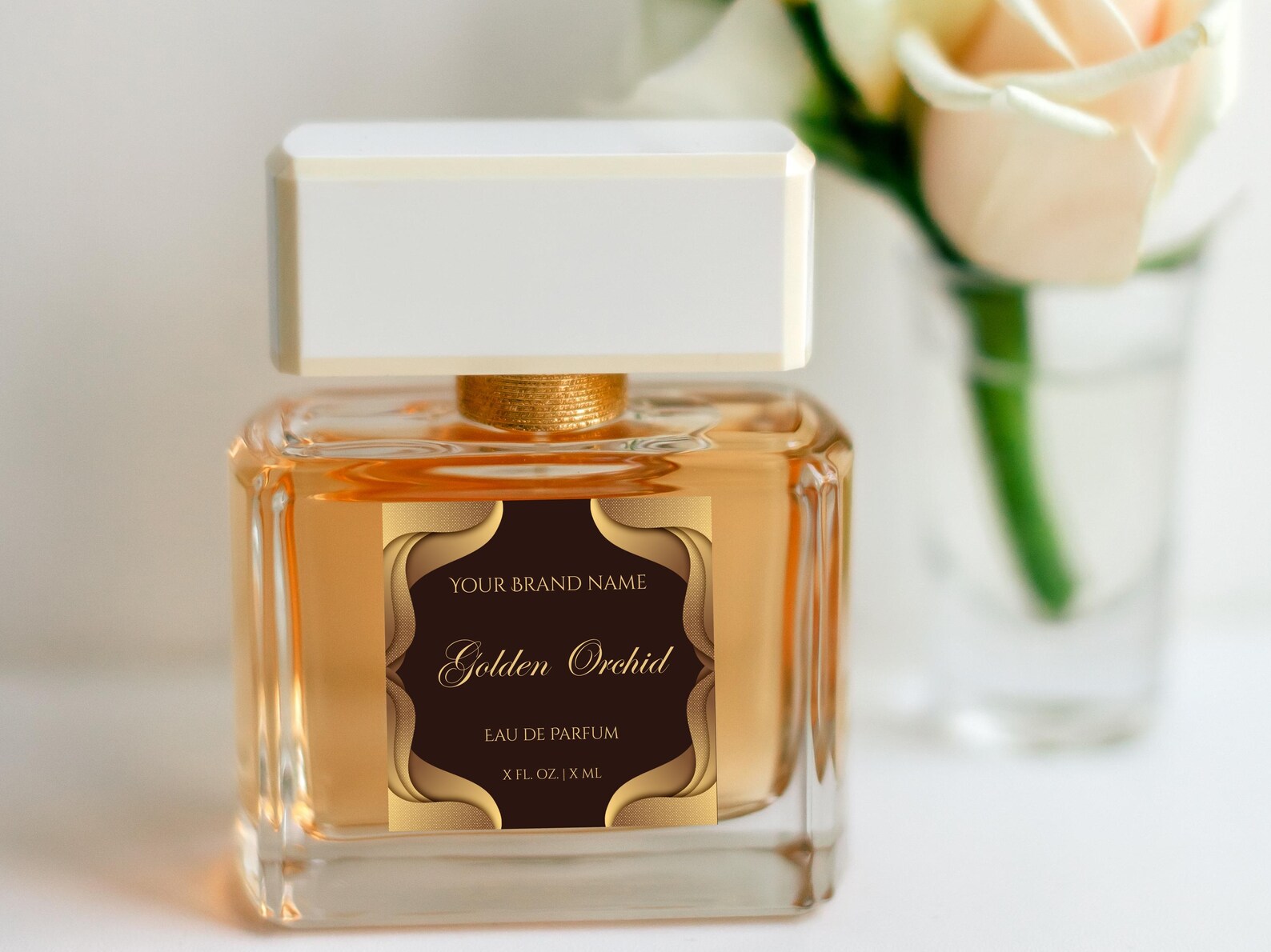 Editable Perfume Label Canva Template | Custom Perfume Bottle Label ...