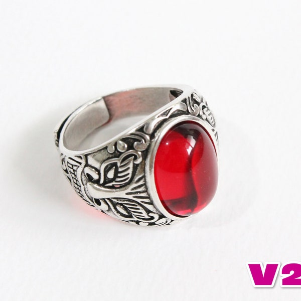 Red Stone Ring - Etsy