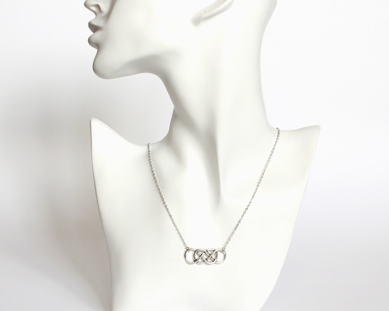 Double Infinity Necklace - Etsy