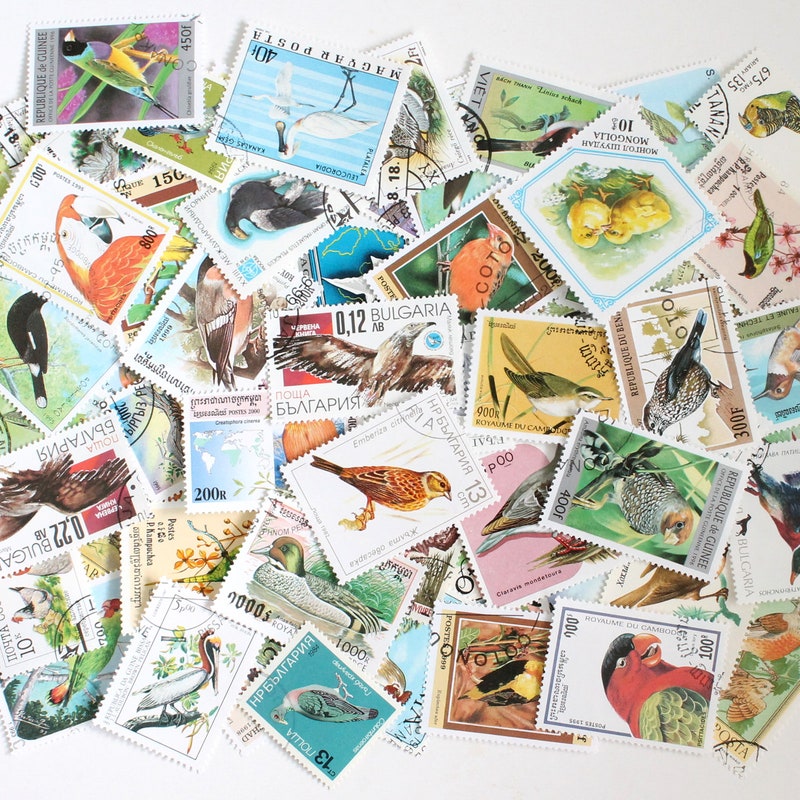 Theme Birds on Stamps - Etsy