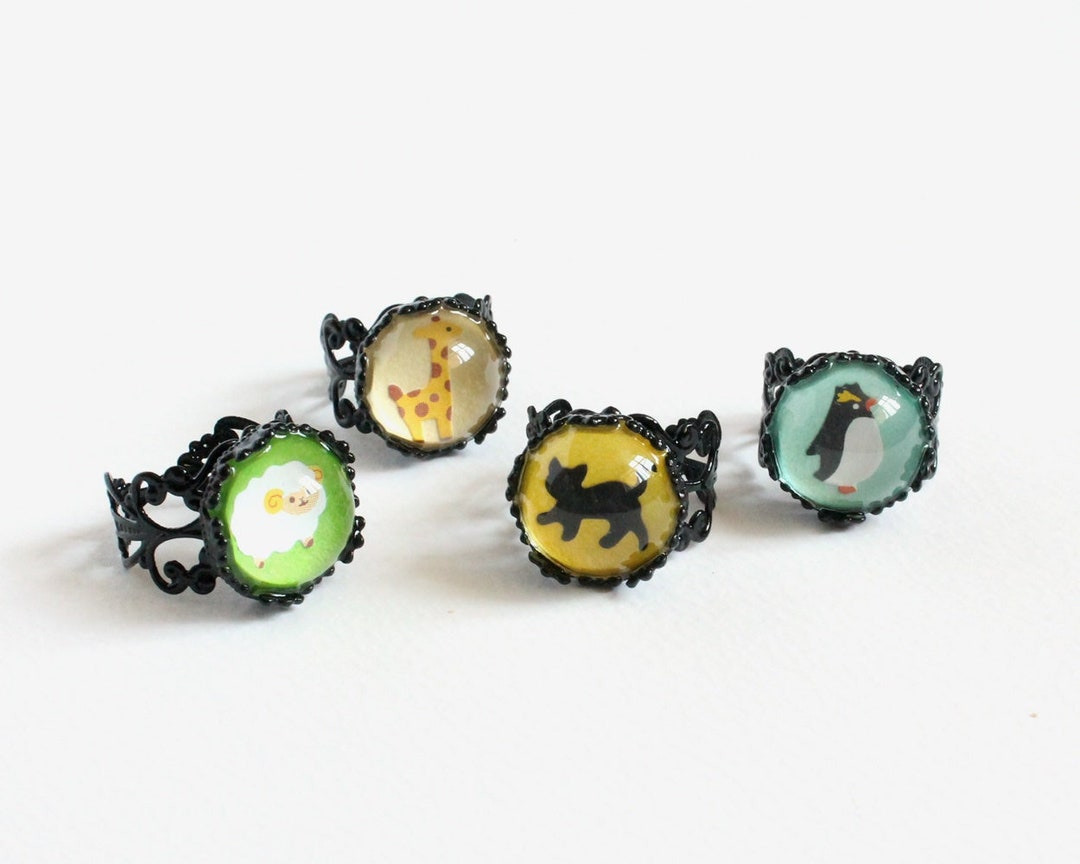 Cute Animal Ring (cat/giraffe/penguin/sheep) - Etsy