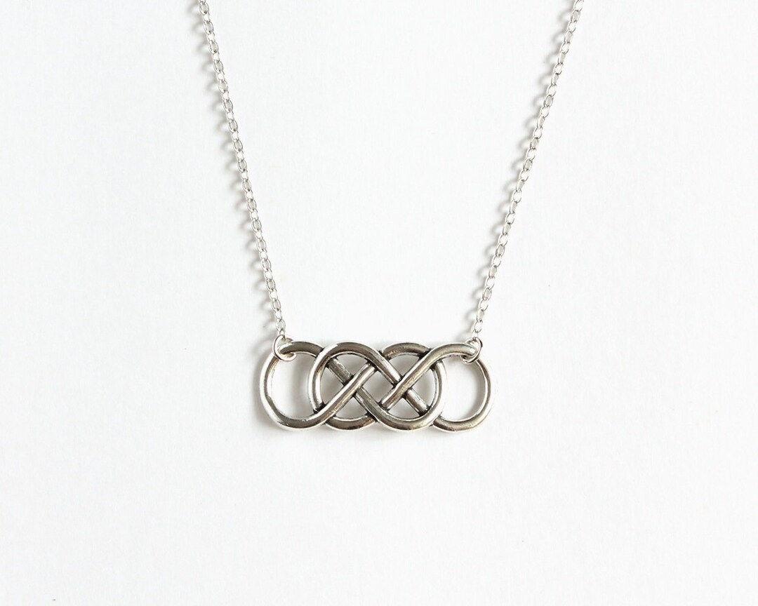 Double Infinity Necklace - Etsy