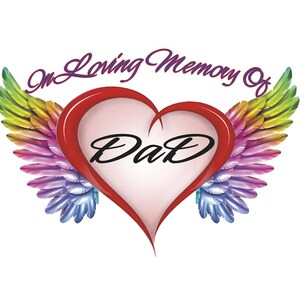 Angel Wing Heart Memorial Decal - Etsy