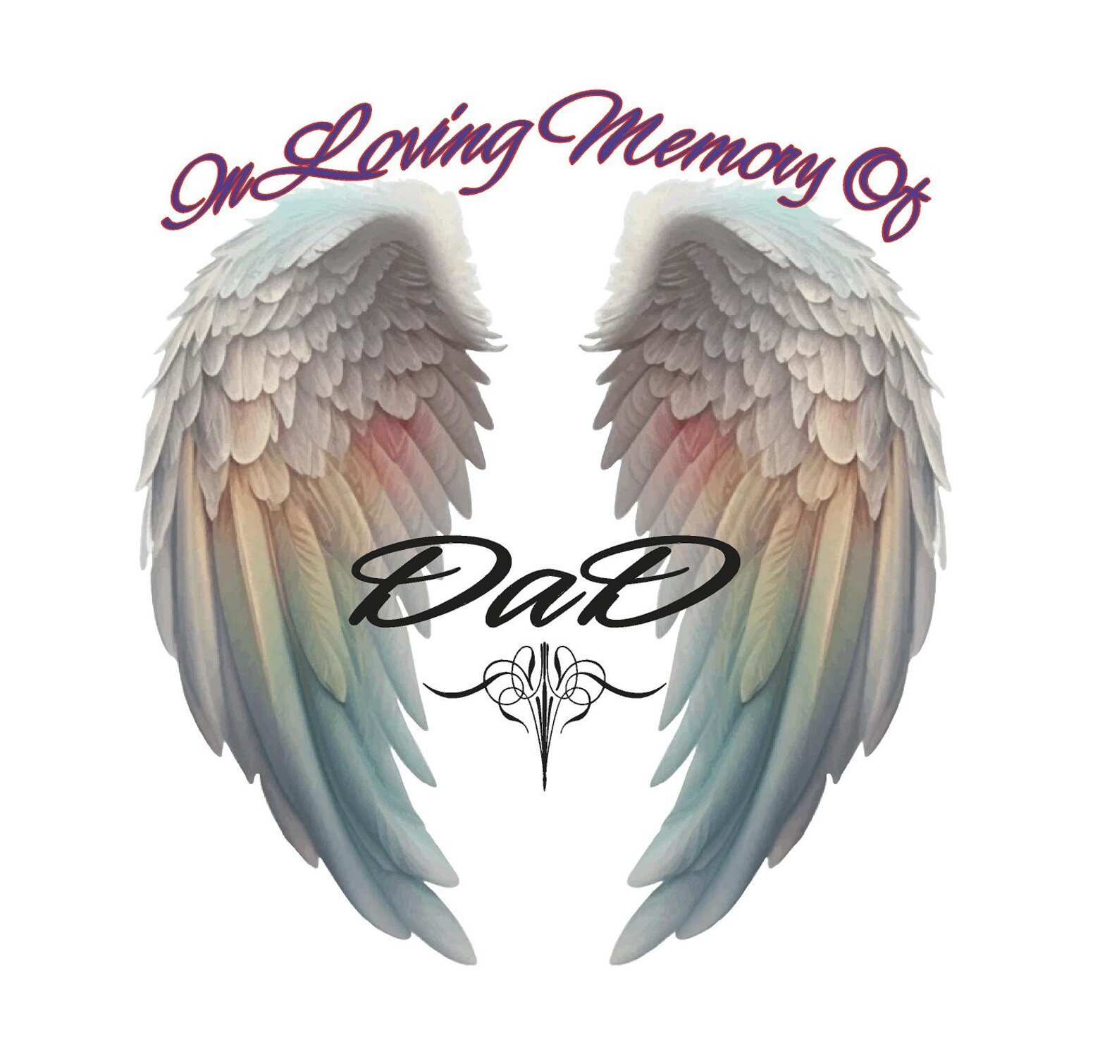 Memorial Heart Wing Decal for Any Surface - Etsy
