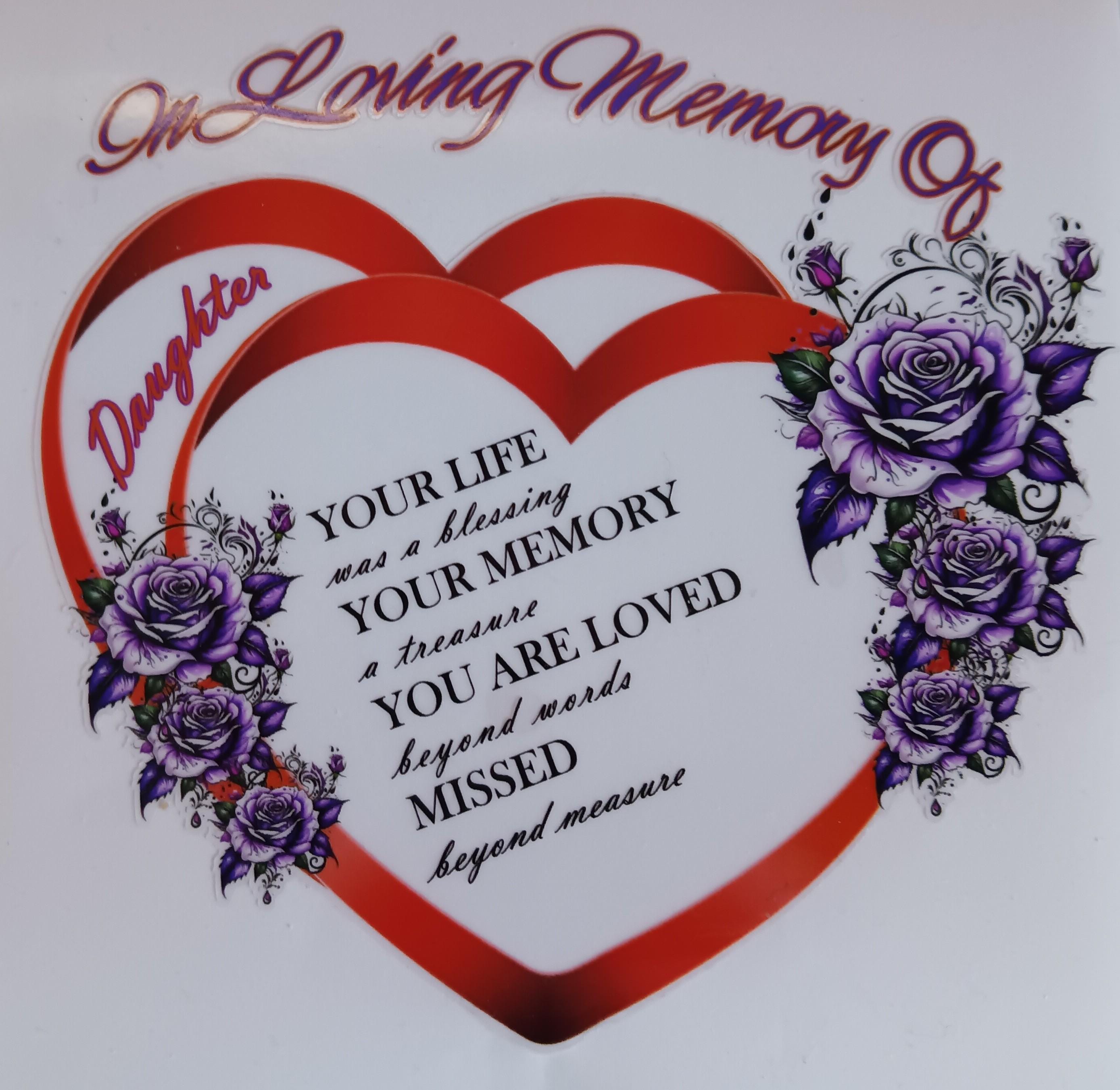 Angel Wing Heart Memorial Decal - Etsy