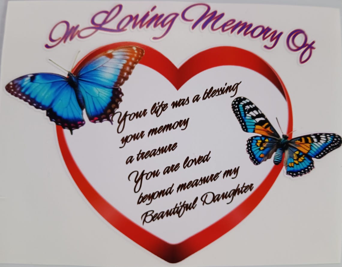 Butterfly Memorial Decal - Etsy