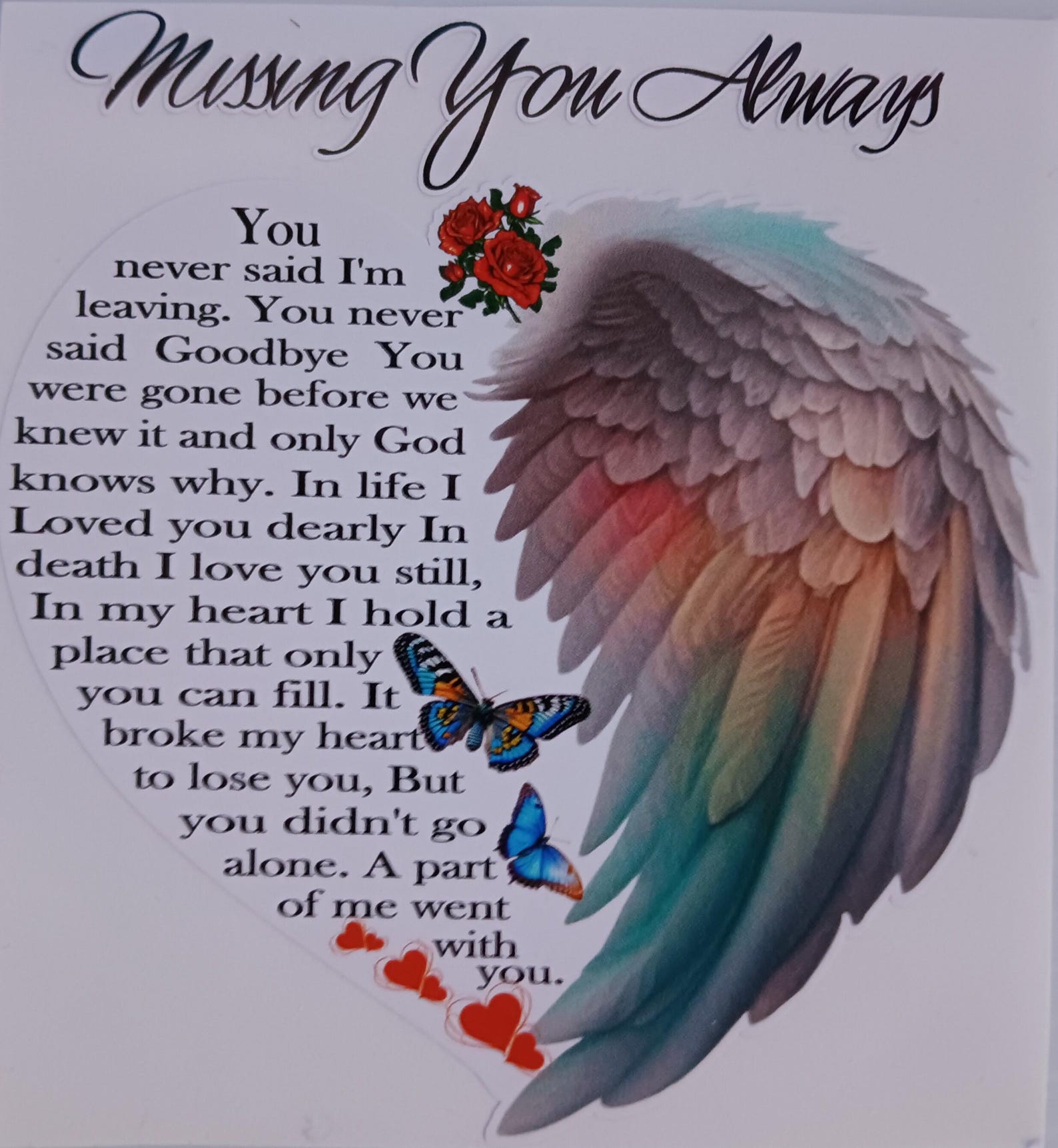 Memorial Heart Wing Decal for Any Surface - Etsy