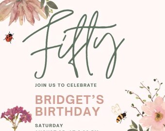 Happy Birthday Invitation - Etsy