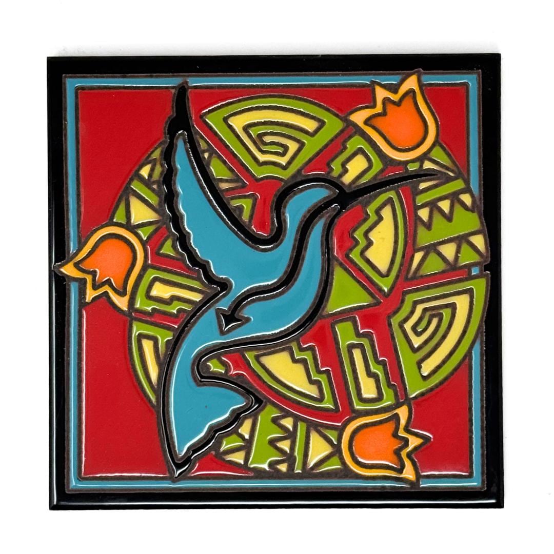 Native American Hummingbird With Arrow Tile | Ceramic Tile Wall Art ...