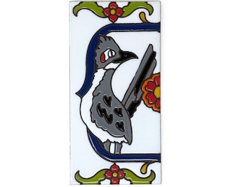 Sun Tile | White Talavera House Number Tile End Caps | Hand Glazed ...