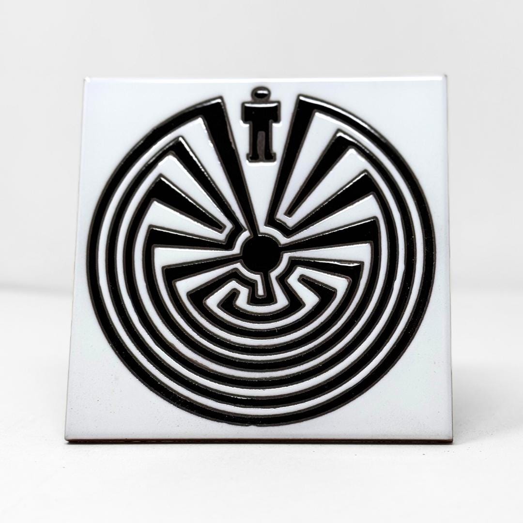 Man in the Maze | Ceramic Tile Wall Art | Meaningful Gift | Kitchen ...
