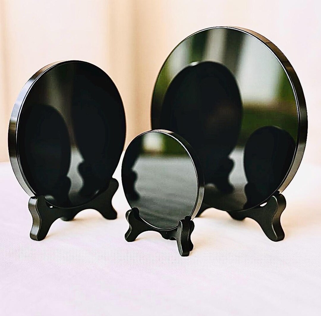 Black Obsidian Scrying Mirror, Witches, Tarot Readings & Spirit Work ...