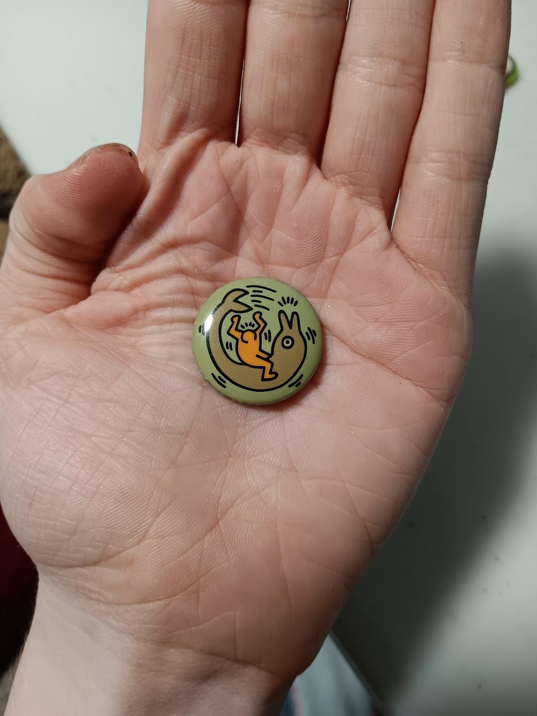 Keith Haring Person Riding Fish Needle Minder - Etsy UK