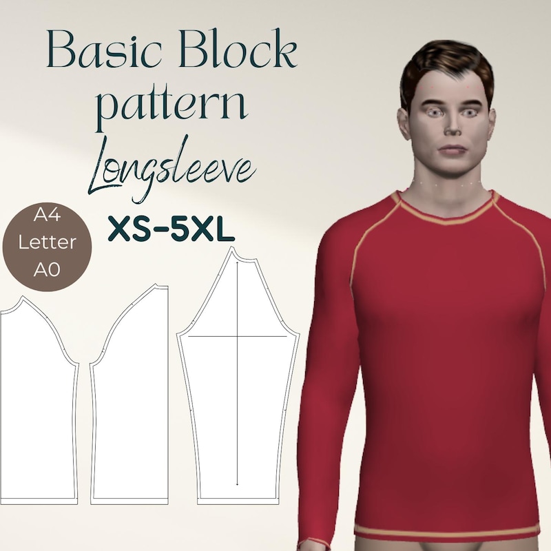 Man Stretch Top Pattern - Etsy