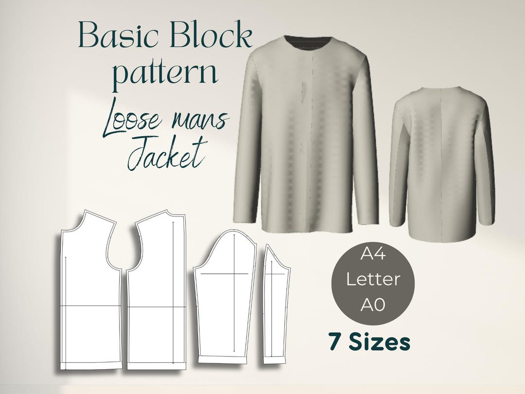 Men Jacket Pattern Making Guide for Tailoring Sewing Foundation Basic ...