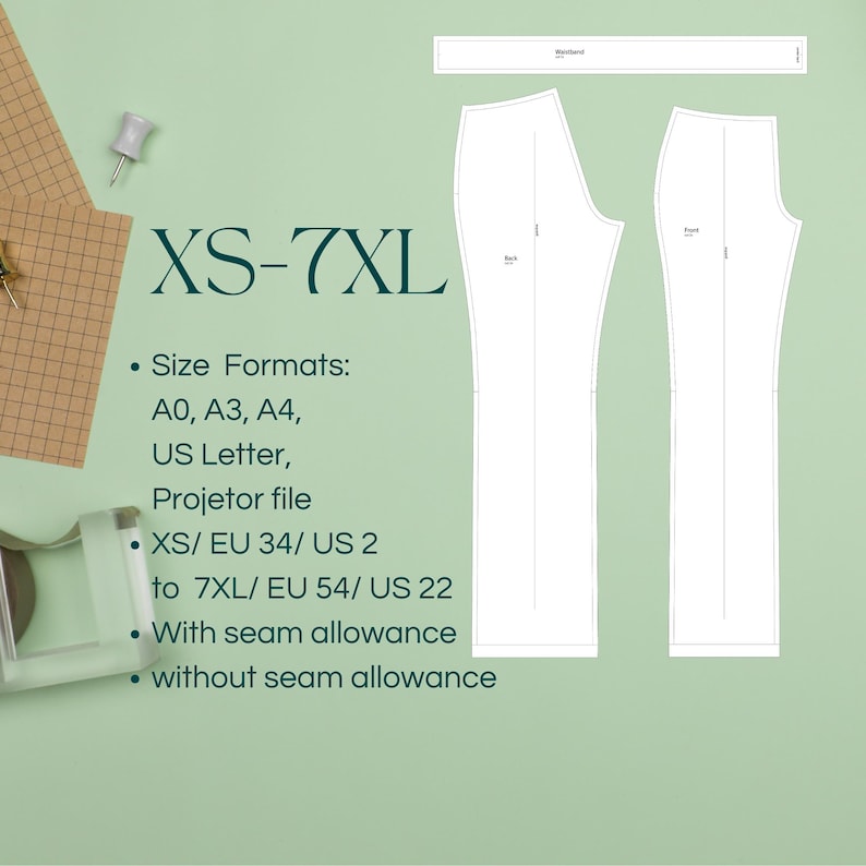 Yoga Pants Pattern PDF Download Athletic Wear Sewing Design Workout ...
