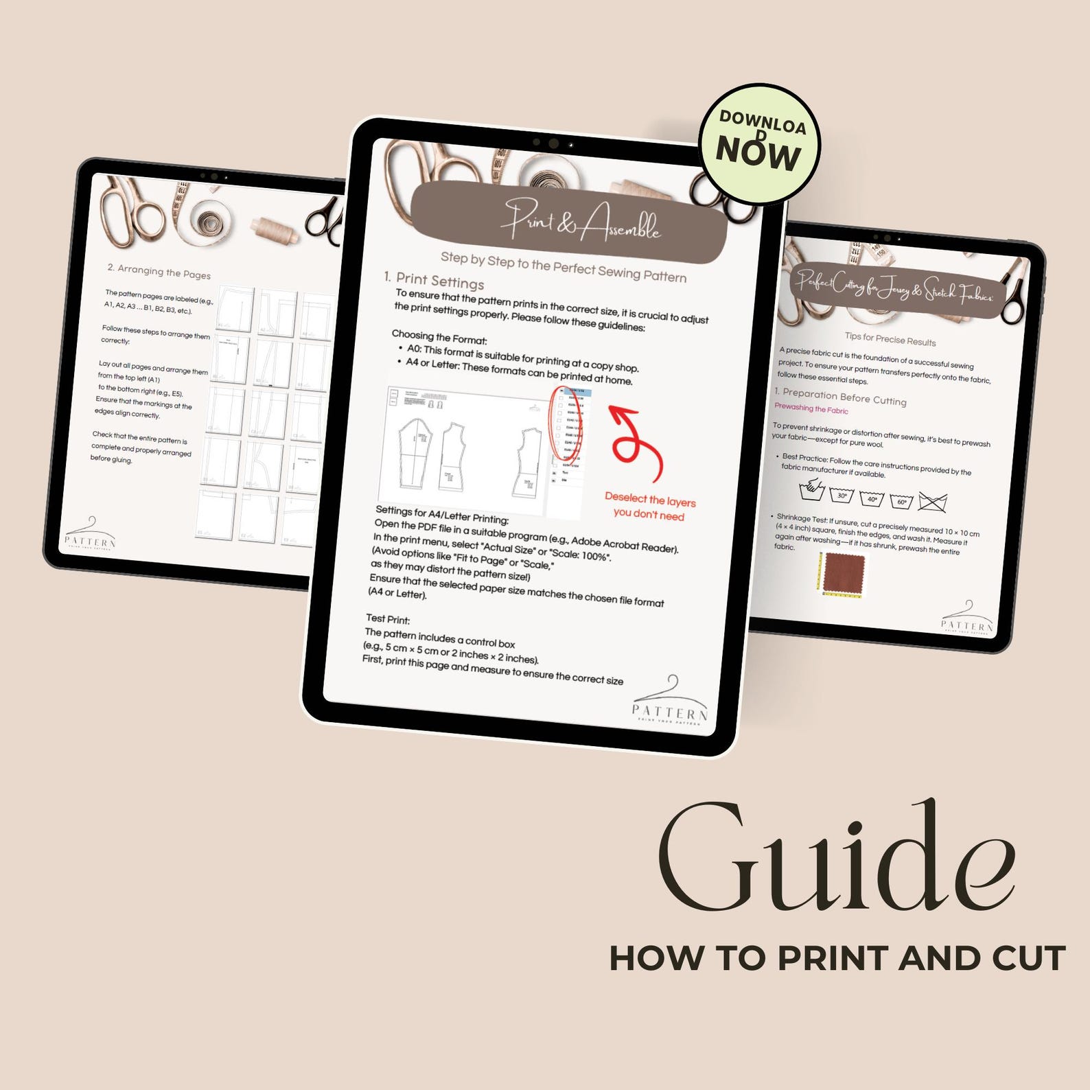 Digital Trouser PDF Sewing Pattern Drafting Guide Clothing Template ...