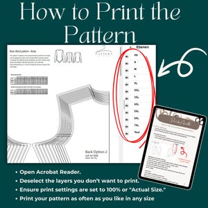Body Block Pattern for Custom Fit PDF Sewing Block XS-7XL, A4, A0 Us ...