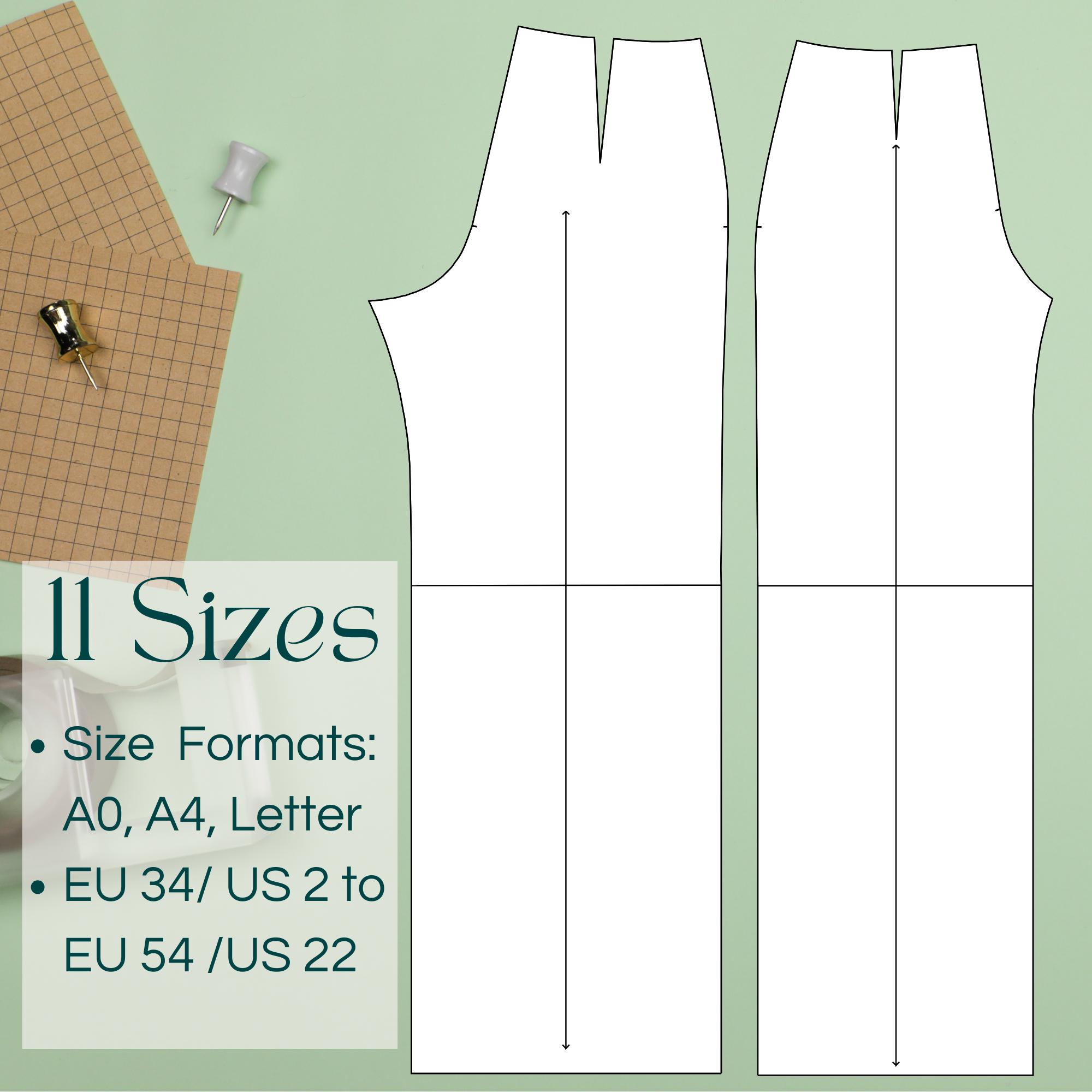 Digital Trouser PDF Sewing Pattern Drafting Guide Clothing Template ...