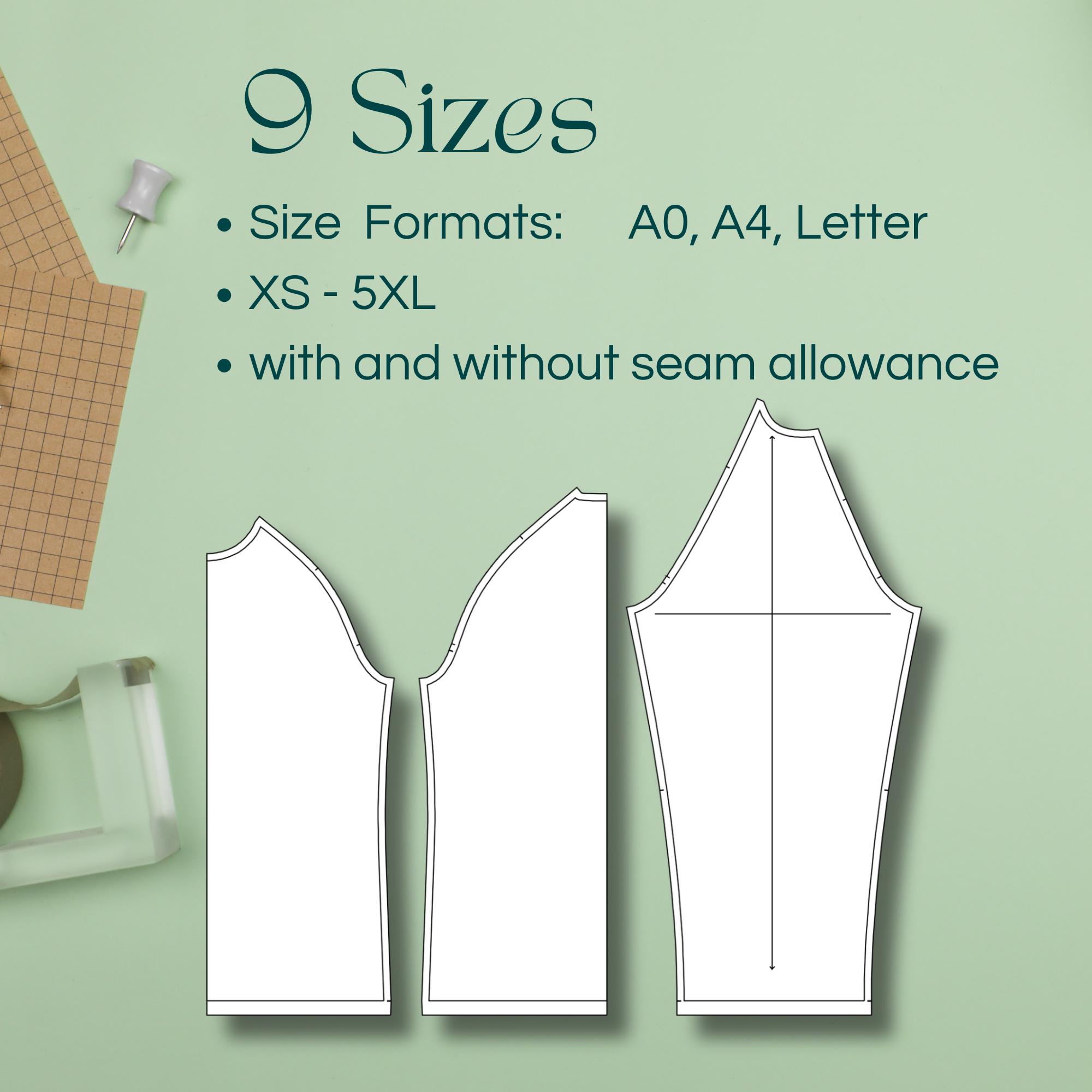 Fitted Mens Raglan Shirt Sewing Pattern Long Sleeve PDF XS–5XL Digital ...