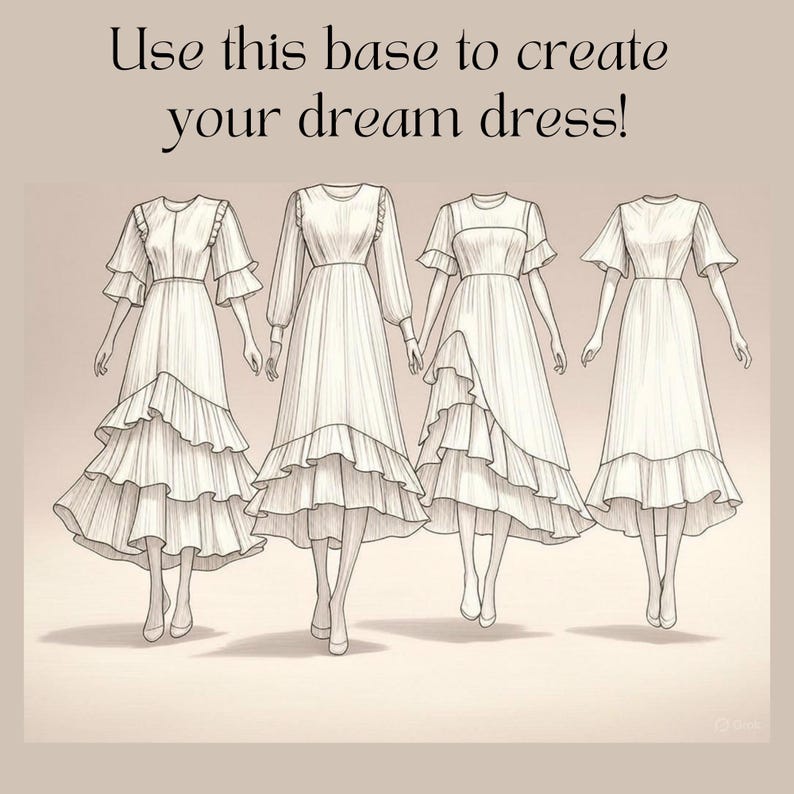 Custom Fit Dress Pattern Made-to-measure Sewing Block Tailored Bodice ...
