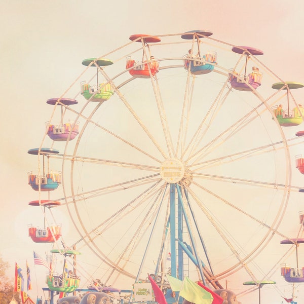 Ferris Wheel Print - Etsy