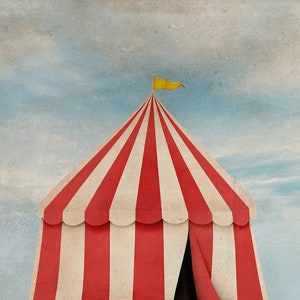 Circus Tent Vintage Style Art Toddler Room Carnival Decor Wall Art ...