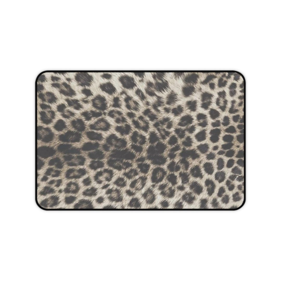 Leopard Print Desk Mat | Animal Print Mouse Pad, Neoprene Desk Pad - Etsy