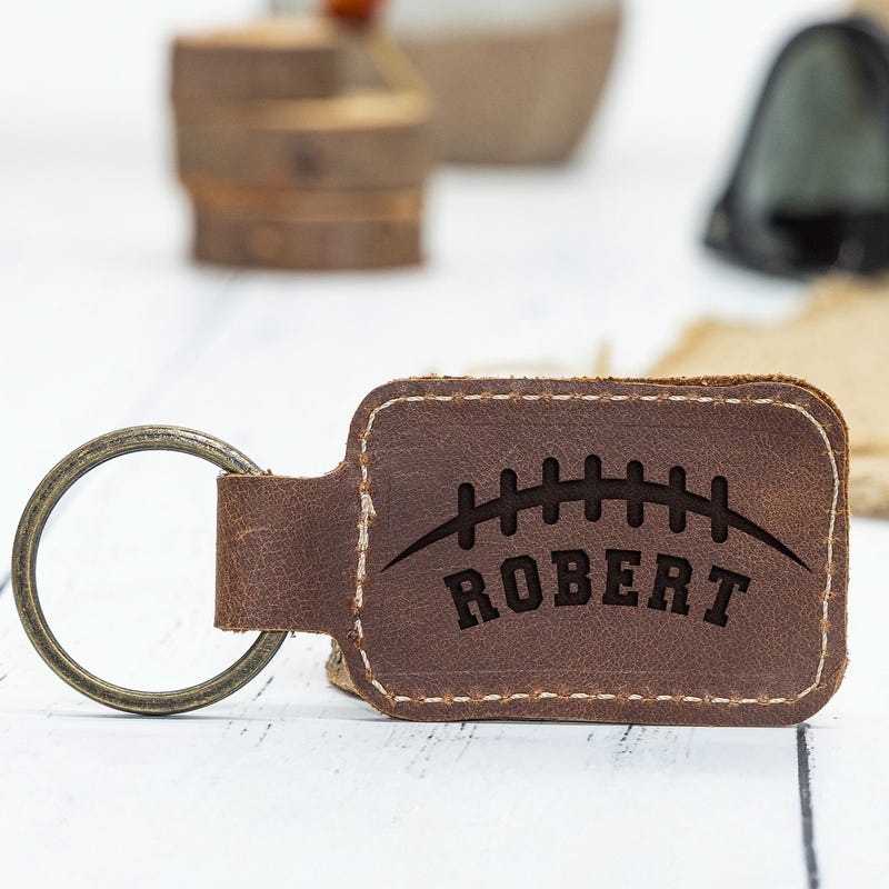 Football Keychain - Etsy