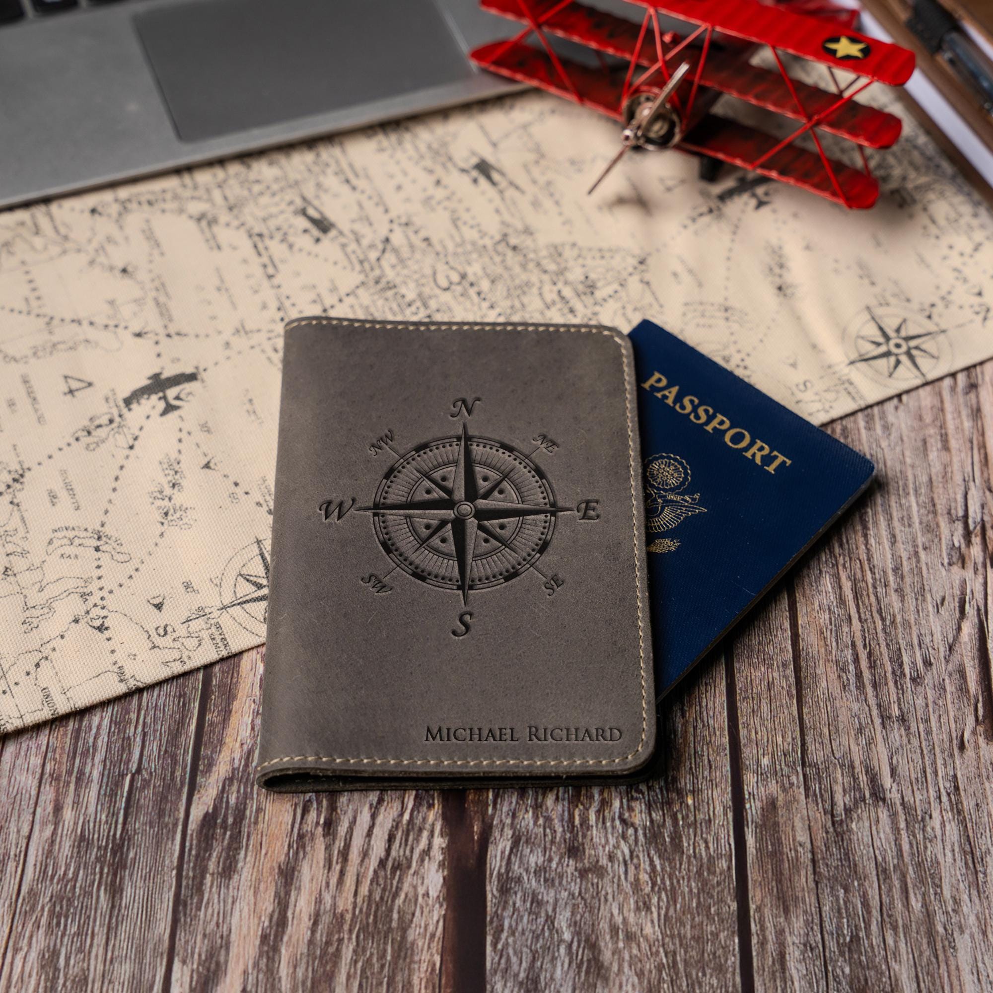 Personalized Leather Passport Holder, Custom Passport , Gift for ...