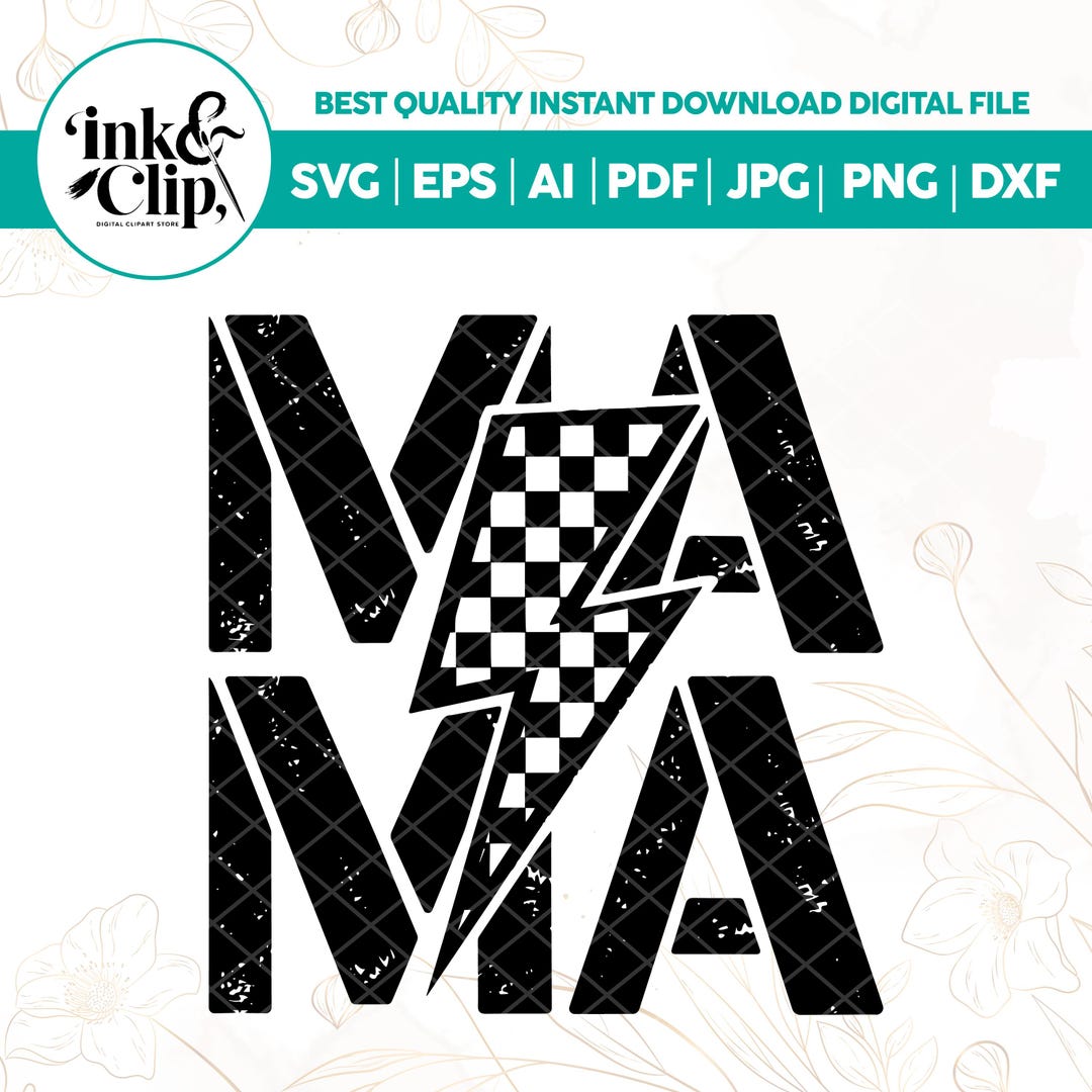 Mama Lightning Bolt SVG Png,mama Svg,mama Png,mama Shirt Svg,mom Life ...