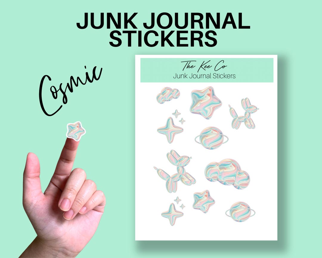 Rainbow Cosmic Balloons Printable Cricut Print and Cut Stickers for ...