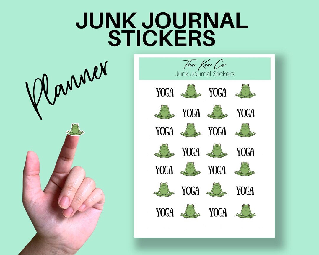 Frog Yoga Planner Printable Cricut Print and Cut Stickers for Junk ...