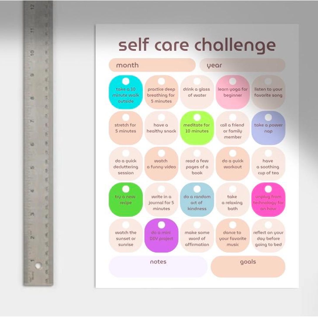 Teen Client Worksheet, Self Care Challenge, Teens Mental Health ...