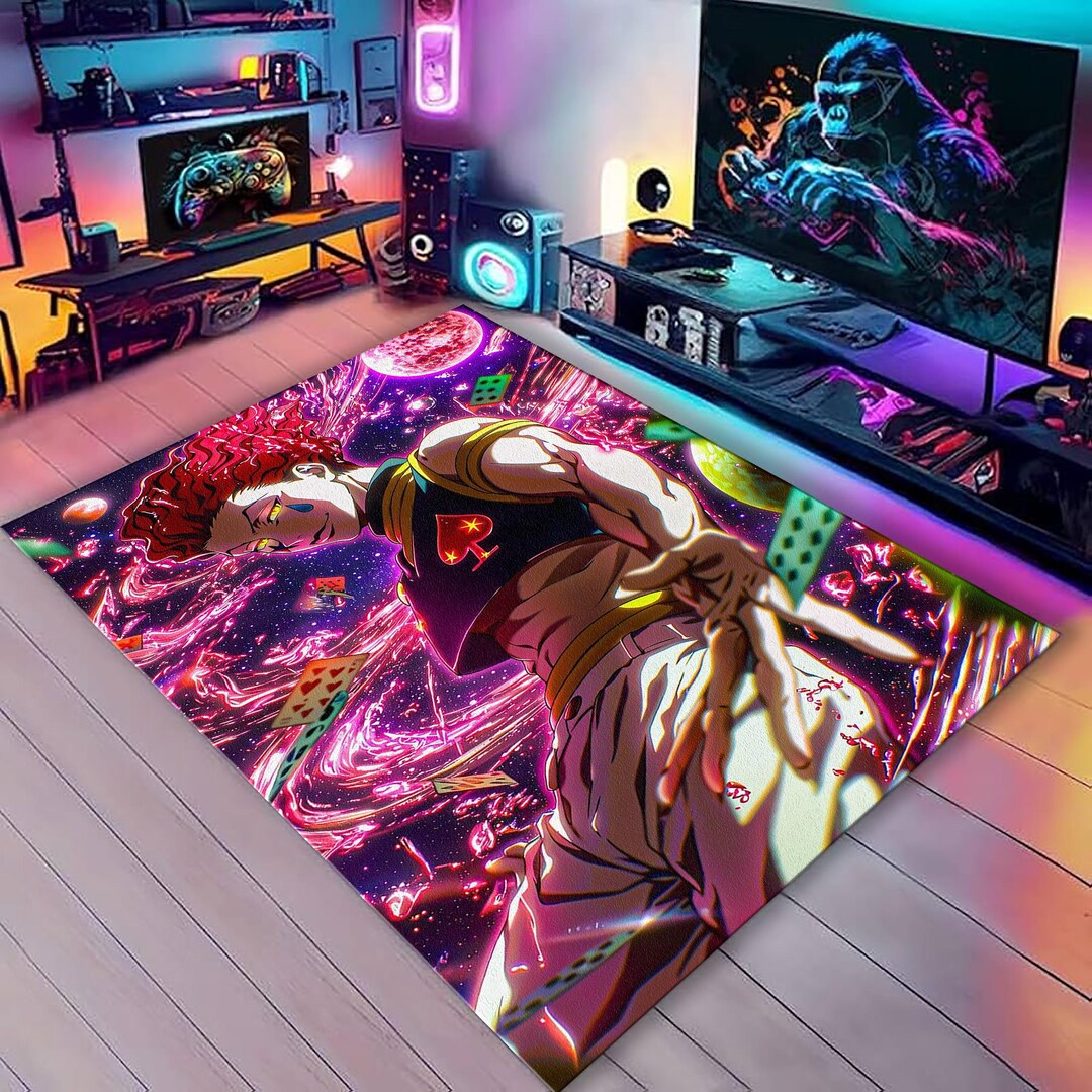 Hisoka Rug, Killua, Gon, Kurapika, Leorio, Hunter X Hunter Rug,anime ...