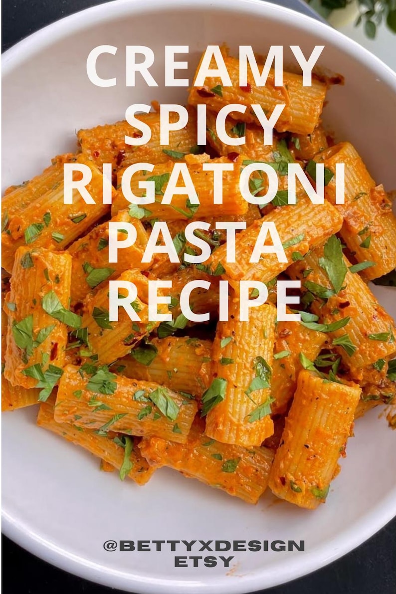 BEST RECIPE for Creamy Spicy Rigatoni Pasta Download. - Etsy