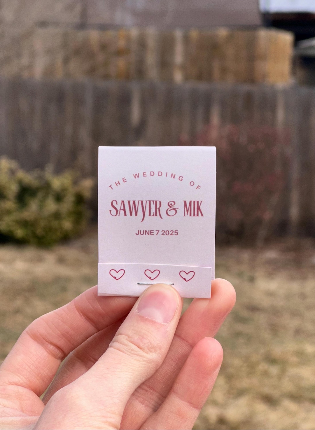 Trendy Matchbook Favor Template Digital | Unique Gift, Personalized ...
