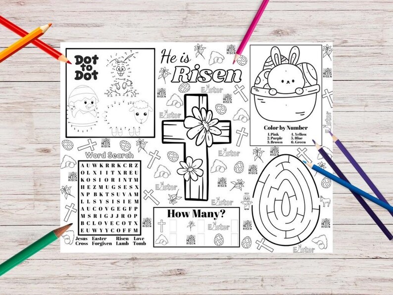 Christian Easter Activity Page | Printable Download | Resurrection ...