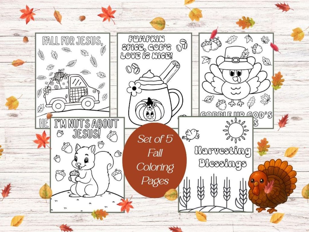 Christian Fall and Thanksgiving Coloring Pages: Faith-based Bible ...