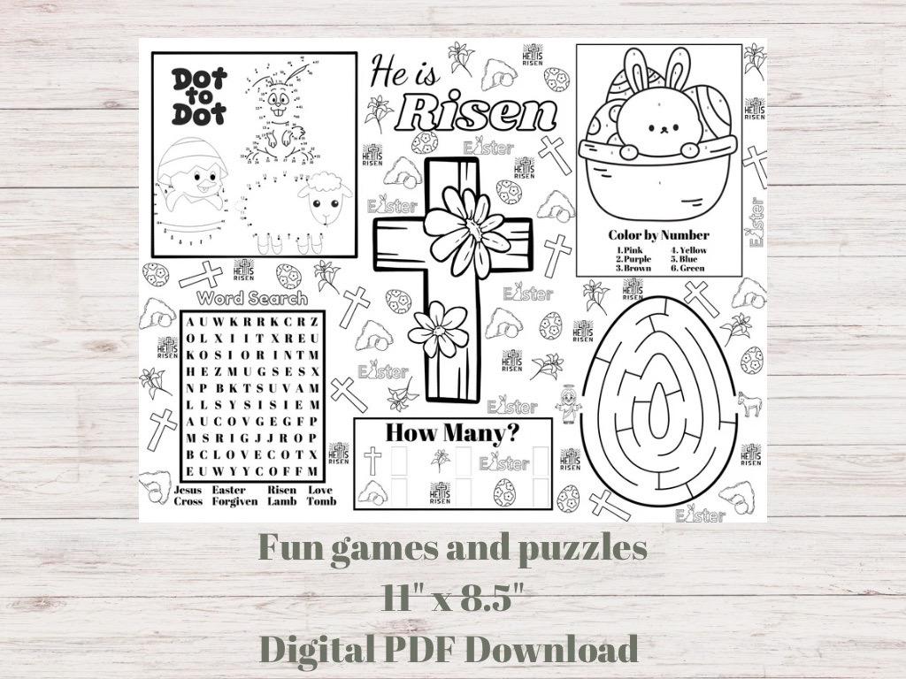 Christian Easter Activity Page | Printable Download | Resurrection ...