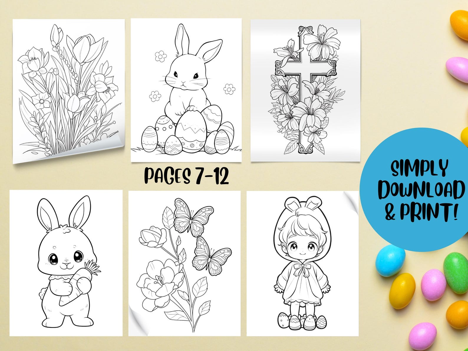 25 Easter Colouring Pages, Coloring for Kids, Printable Games ...