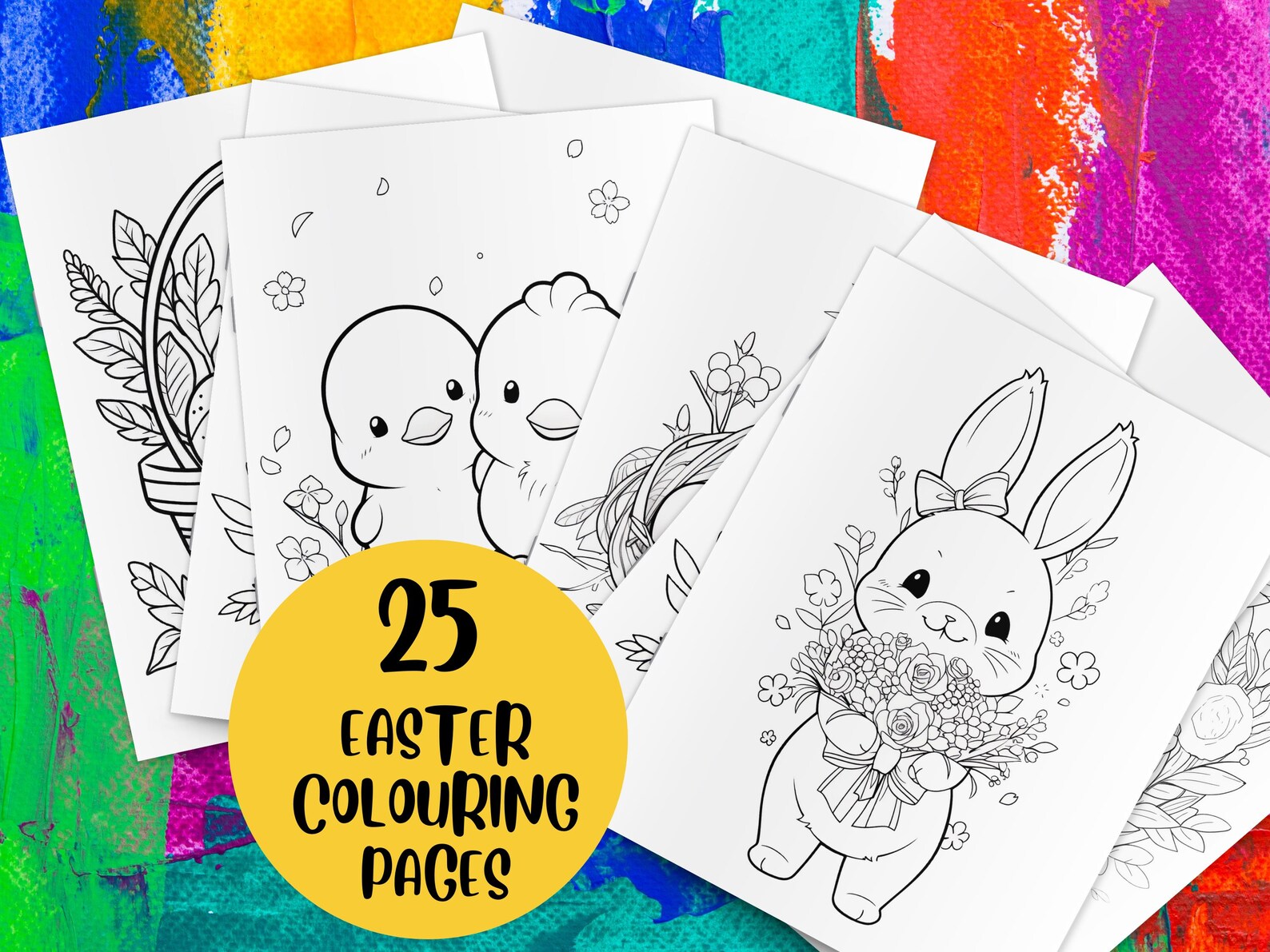 25 Easter Colouring Pages, Coloring for Kids, Printable Games ...