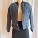 DEADSTOCK Teal Blue Crumpled Designer Bomber Jacket Minimalist Cropped ...