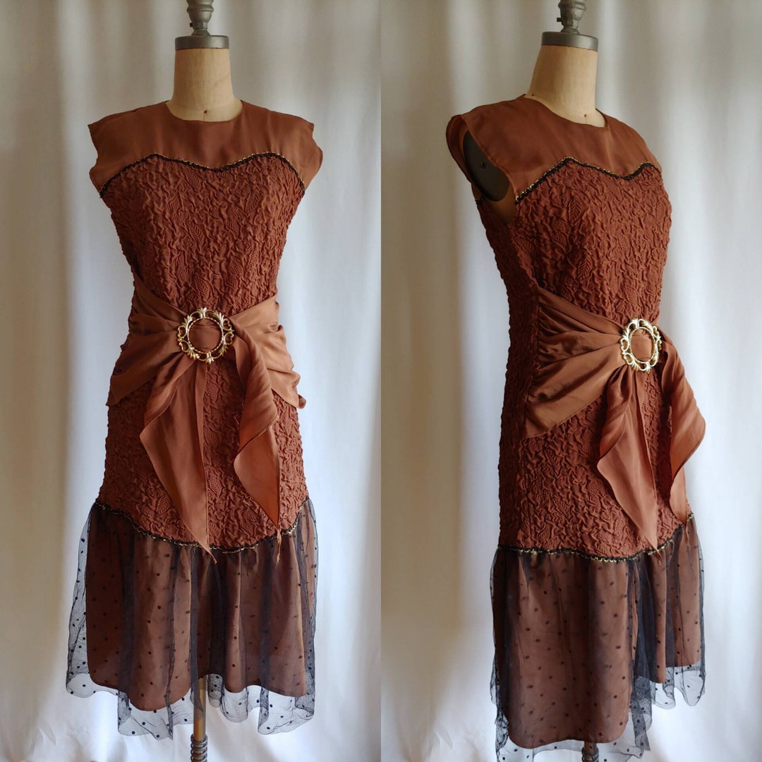 20s Flapper Style Gothic Victorian Evening Vintage Dress UK Size 12 - Etsy