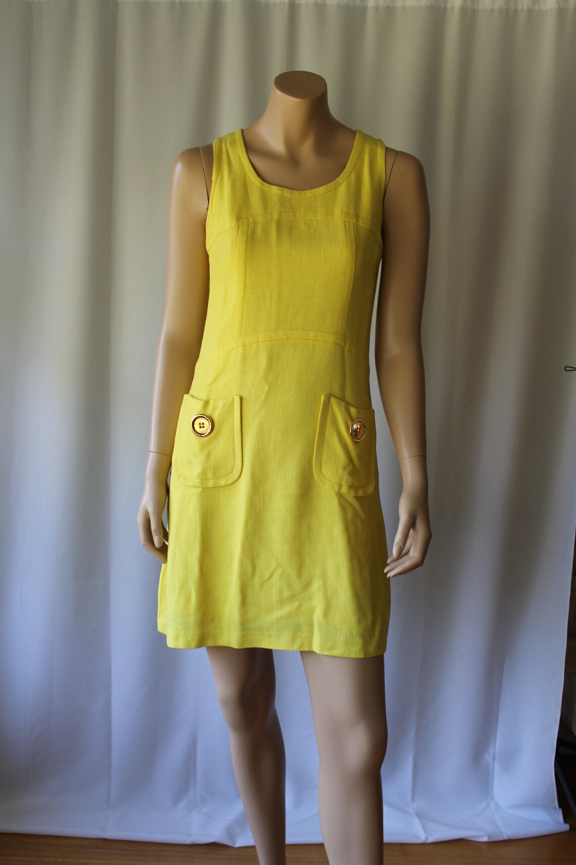 60s Linen Pinafore Mod Couture Wibor Modelle Jumper Dress | Etsy