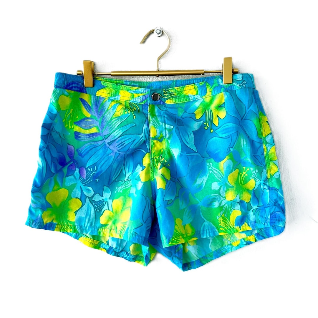 Vintage Catalina Hawaii Graphic Board Surf Shorts 90s Y2k Bright Shorts ...