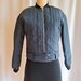 DEADSTOCK Teal Blue Crumpled Designer Bomber Jacket Minimalist Cropped ...