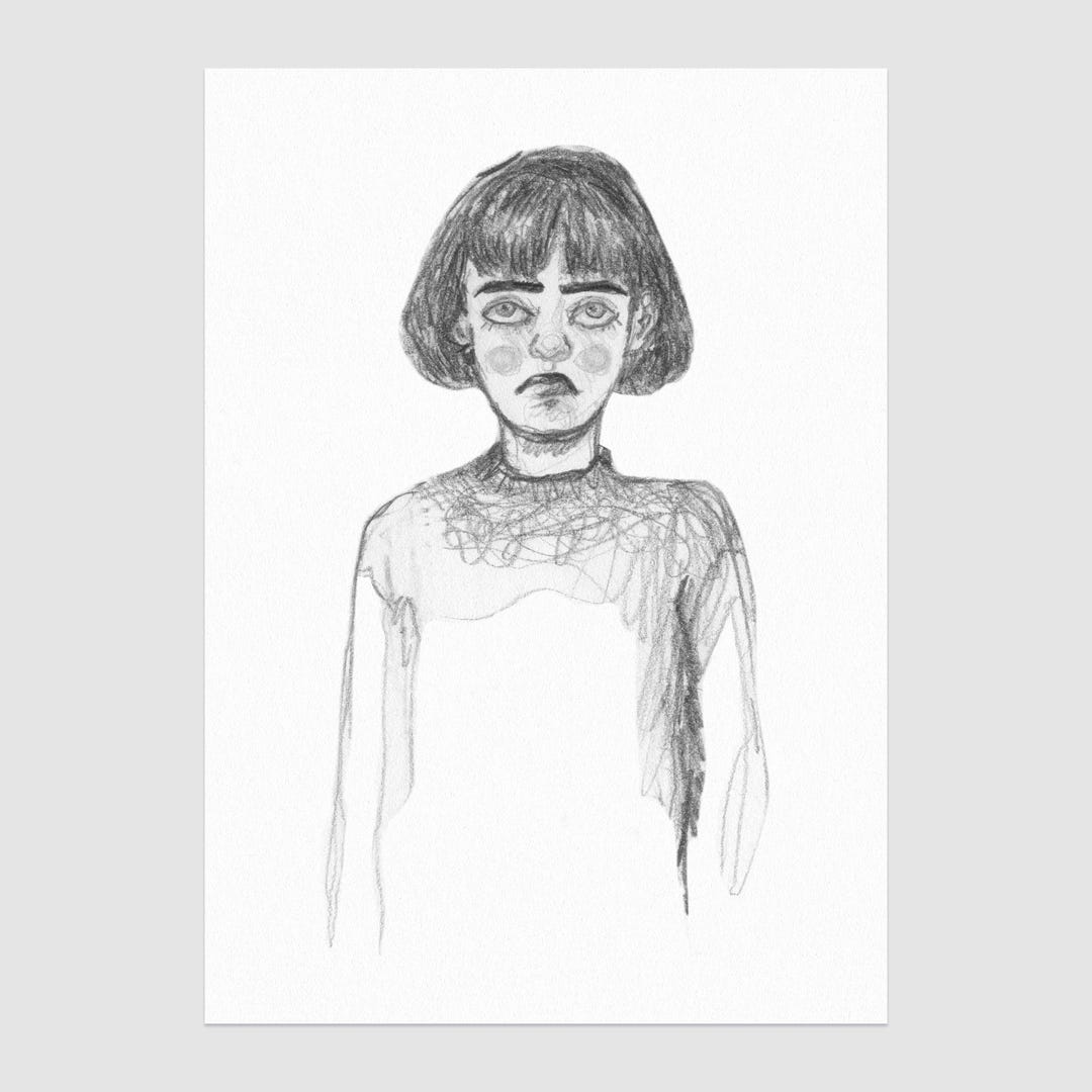 The Orphan - Girl Cartoon - Signed Fine Art Print - Etsy